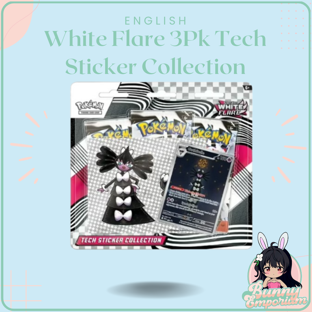 White Flare 3Pk Tech Sticker Collection – Bunny Emporium